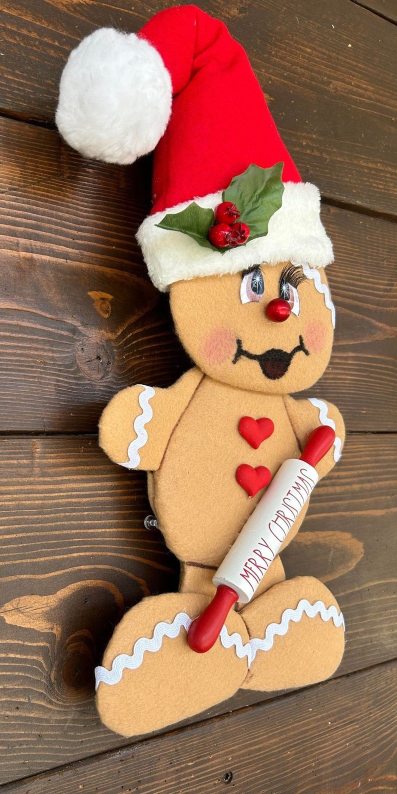 Gingerbread Wreath Attachment Gingerbread Man Christmas - Etsy