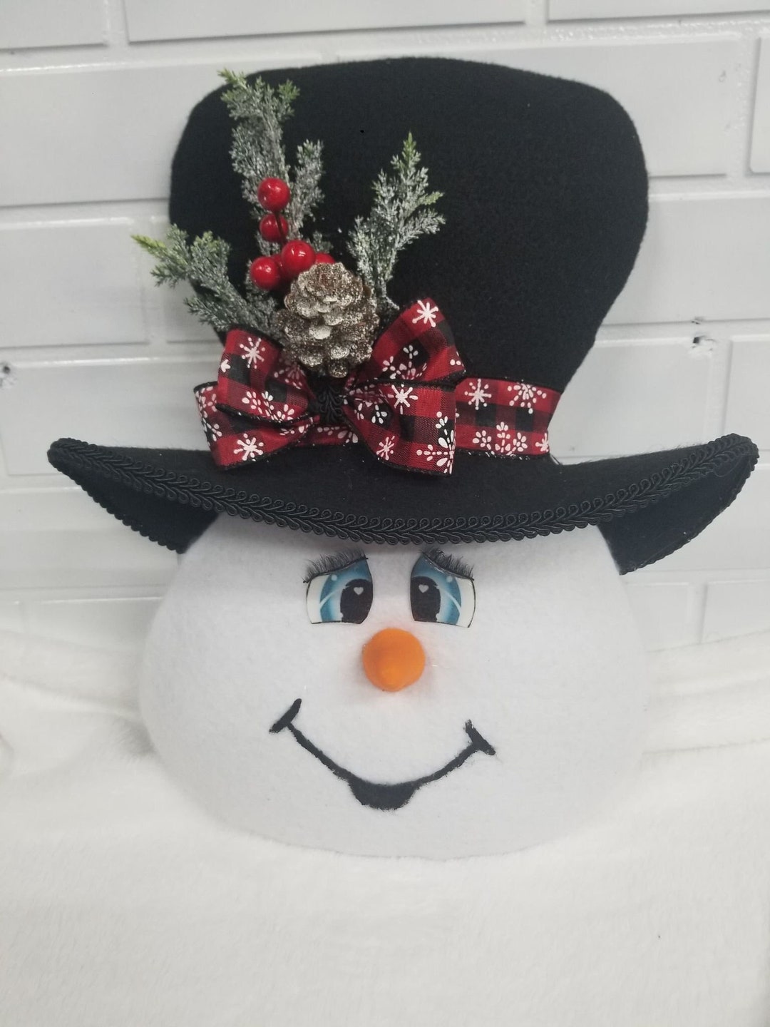 Snowman, Christmas Wreath Attachment, Winter Wreath Attachment - Etsy