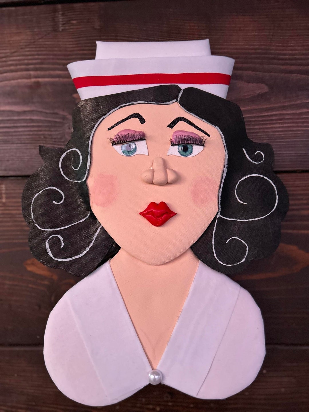 Nurse Character Head, Nurse Payne , Nurse Wreath Attachment, Medical ...