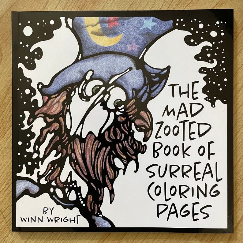 Digital Book - the Mad Zooted Book of Surreal Coloring Pages - Etsy