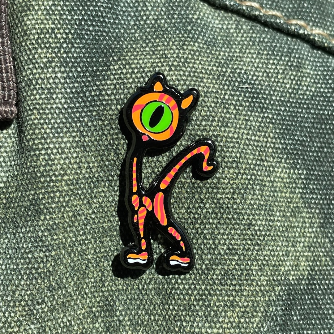 Cyclops Kittycat Enamel Pin - Etsy