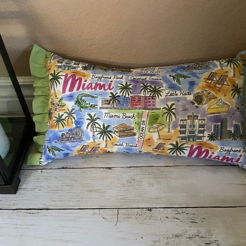 Miami Throw Pillow - Etsy