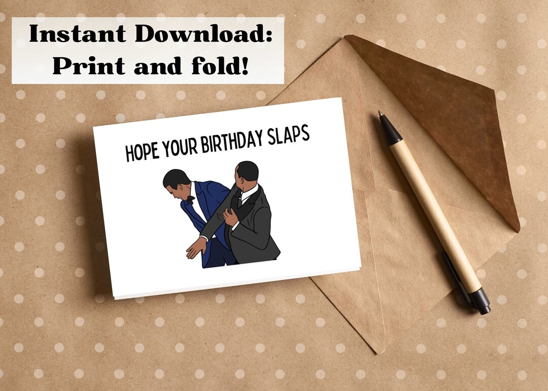 Printable Happy Birthday Card | Digital Meme Birthday Card | Print at ...