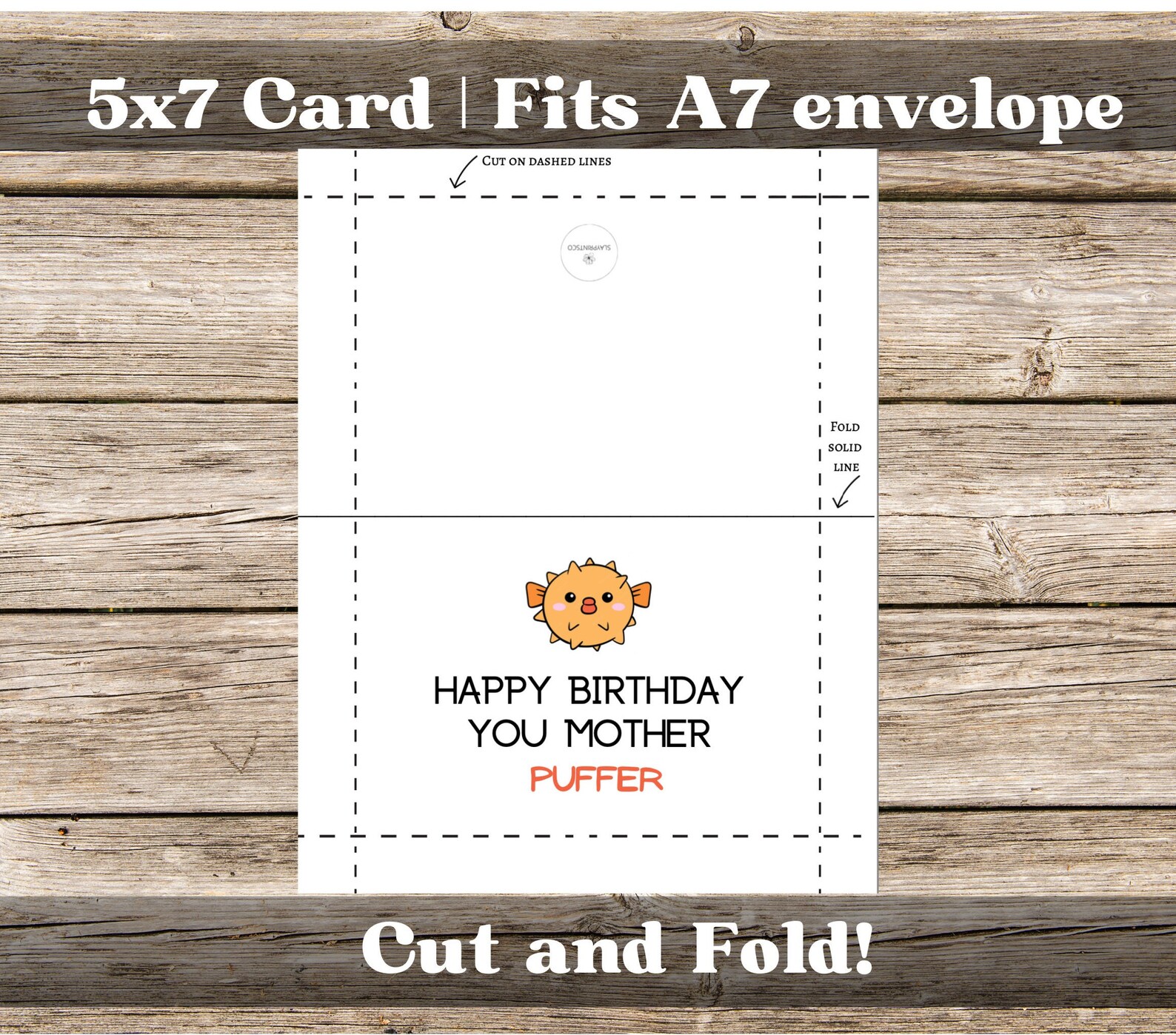 Printable Happy Birthday Card | Puffer Fish Meme | Instant Download ...