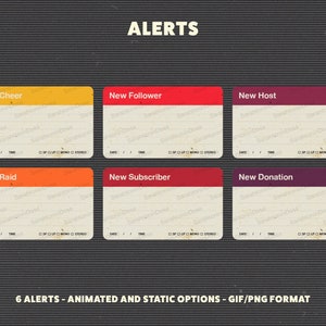 Classic Retro 80s VHS Twitch Stream Pack / ANIMATED Alerts and - Etsy
