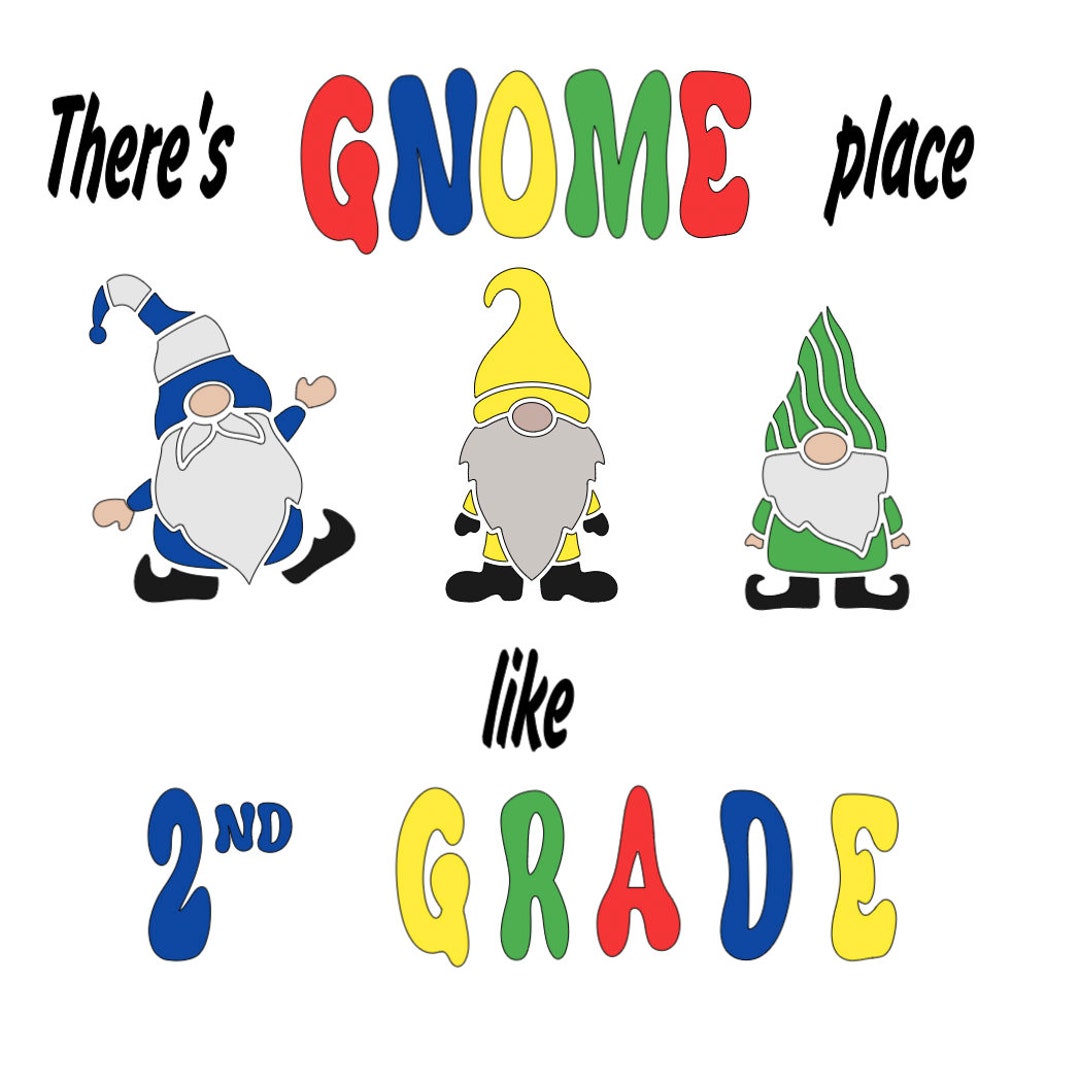 GNOME SVG- There's GNOME Place Like 2nd Grade - Etsy