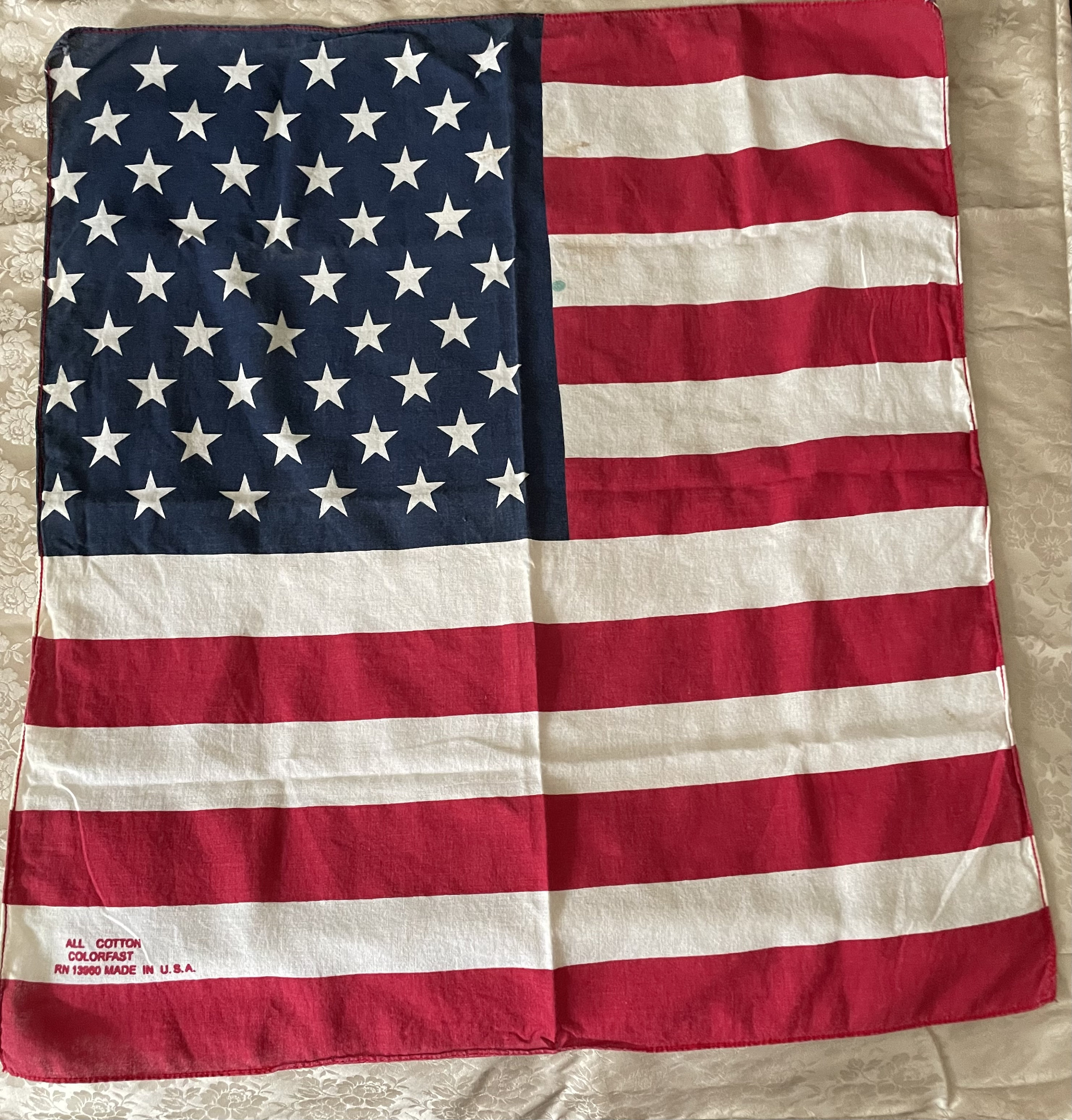 Vintage American Flag Bandana - Etsy