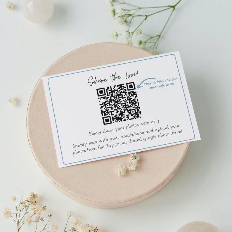 Digital Wedding Photo Album QR Code - Canva Template - Etsy
