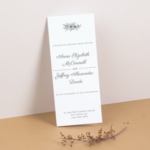 Trifold Catholic Wedding Mass Program Template: Editable Canva Design ...