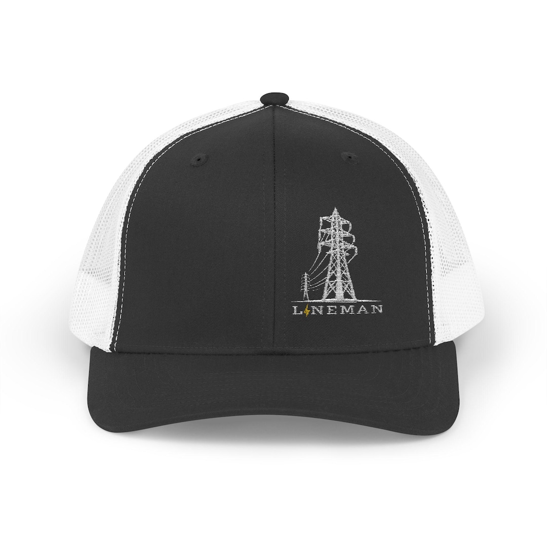 Transmission Lineman Snapback Trucker Cap, Lineworker Hat, Electrician ...