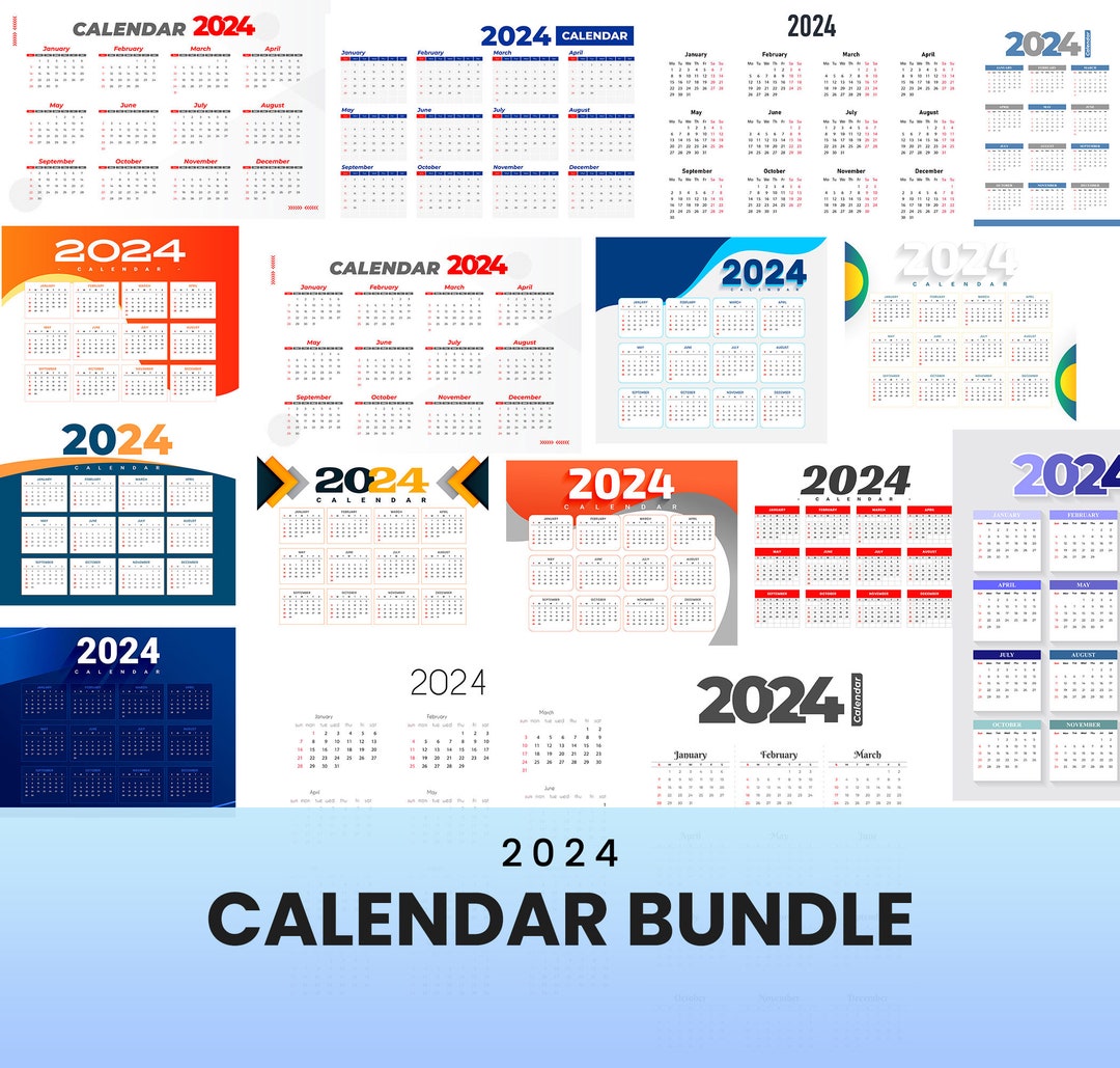 2024 Printable Calender Desk and Wall Calendar Watercolor - Etsy