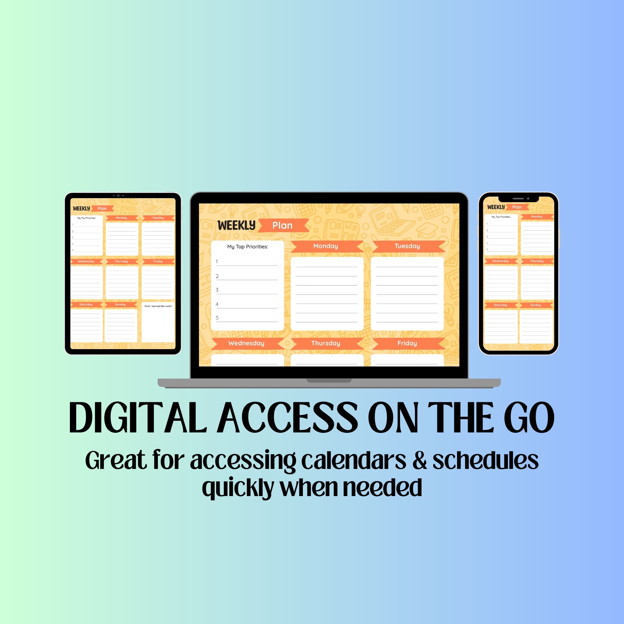 Editable TEXT Fields Digital Planner Young Achievers STEM |calendar for ...