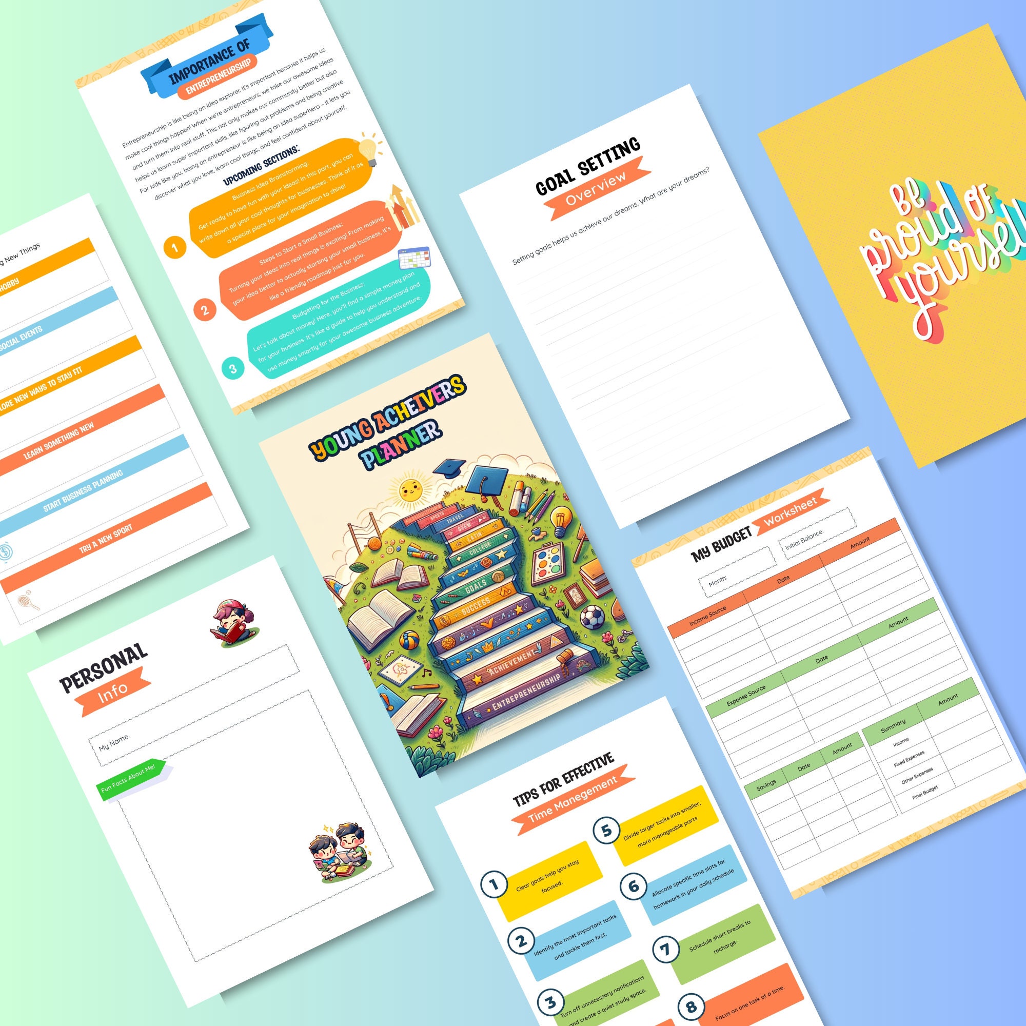 Editable TEXT Fields Digital Planner Young Achievers STEM |calendar for ...