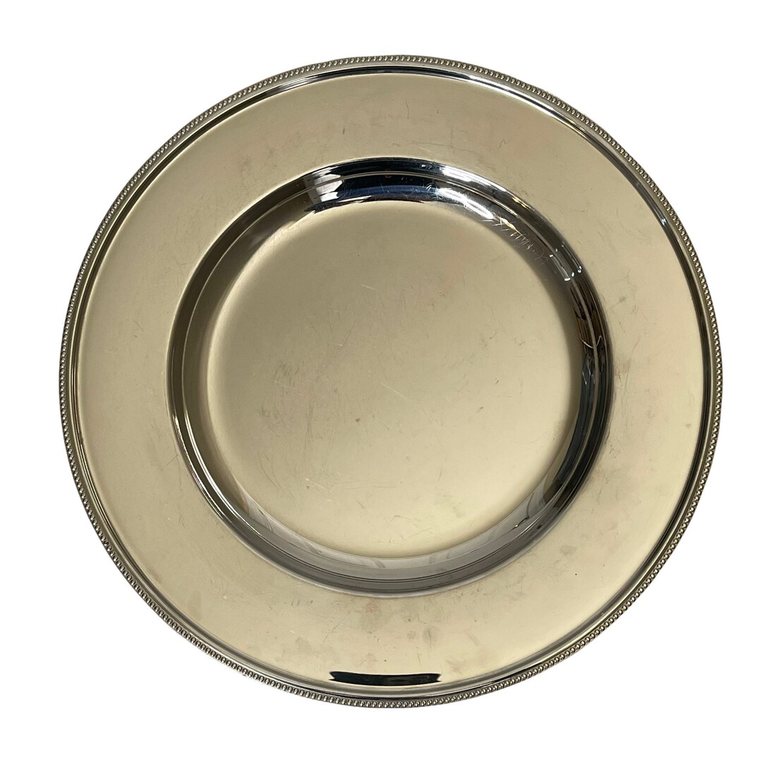Couzon Acier Inox 18/10 Stainless Serving Tray France Round Platter ...