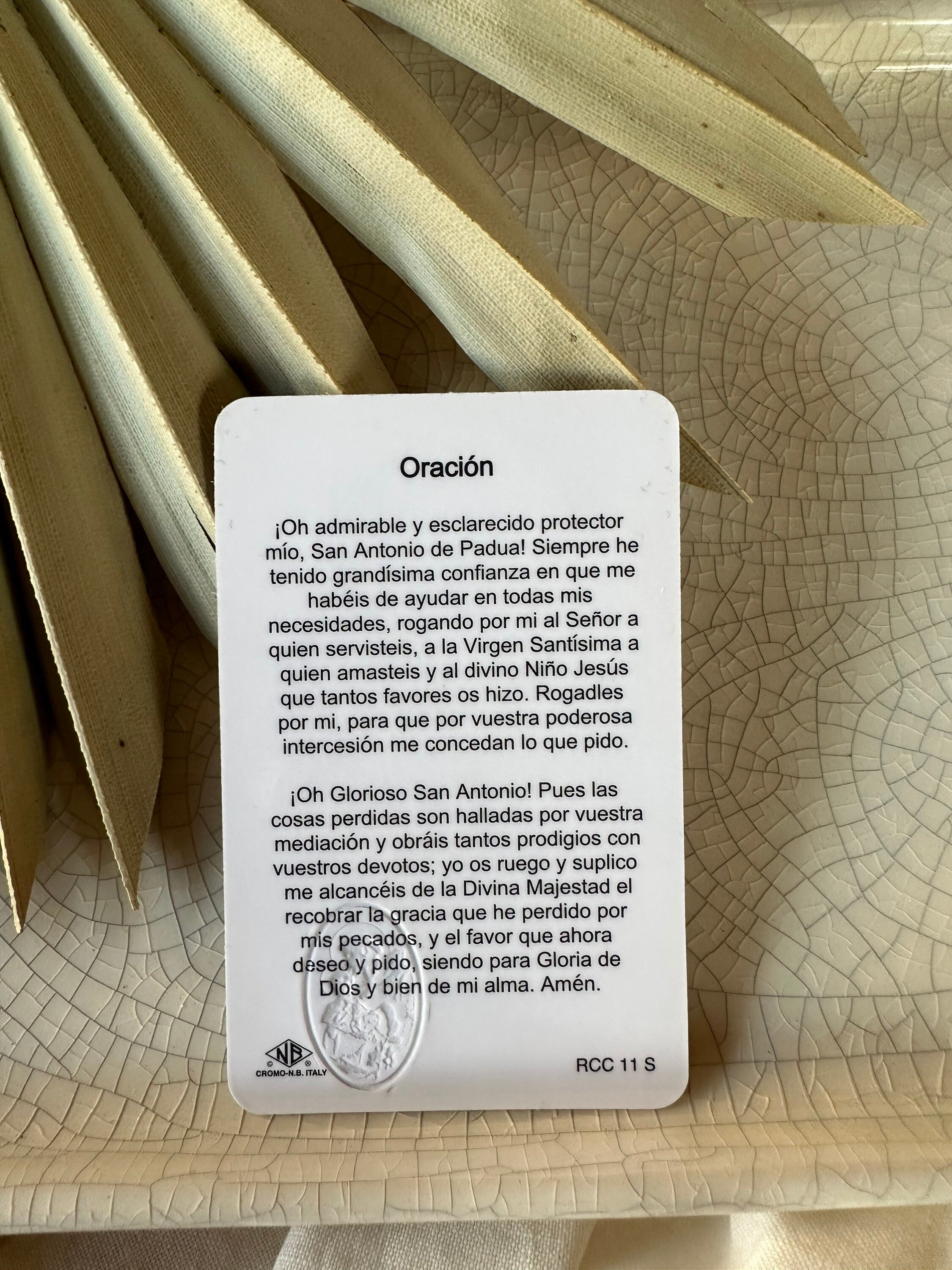 Oracion a San Antonio De Padua Spanish Prayer Card /prayer Card ...