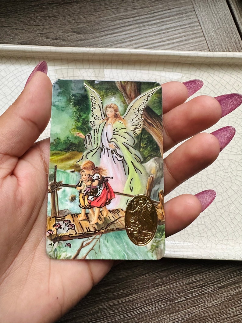 Prayer to Ones Guardian Angel Prayer Card, Wallet Size Prayer Card ...