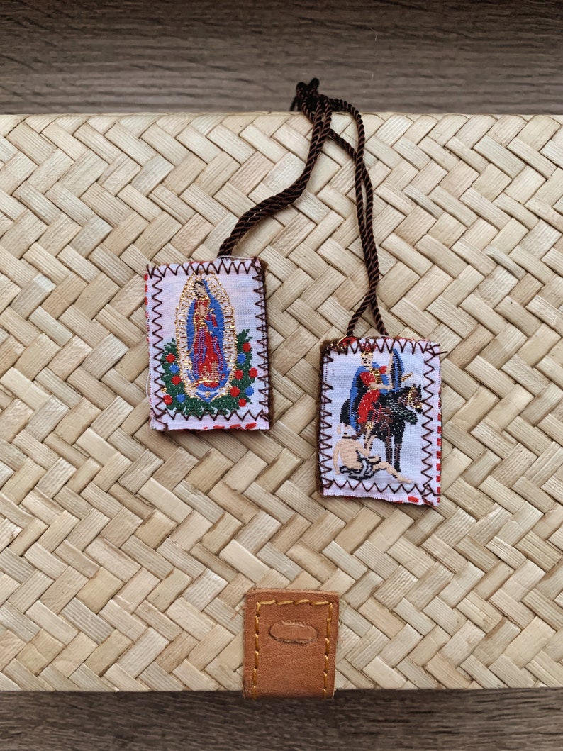 Virgin Mary Scapular Scapulario De Virgen De Guadalupebrown - Etsy