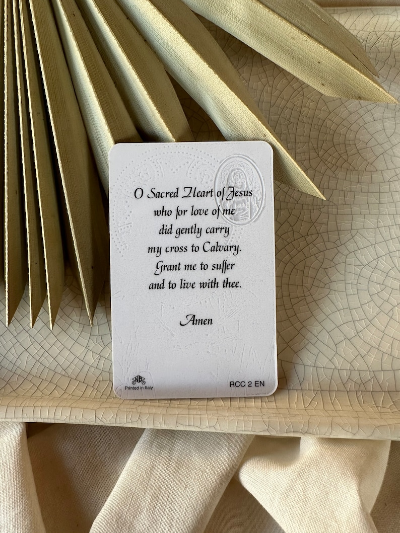 Sacred Heart of Jesus Holy Prayer Card, Wallet Size Prayer Card,praying ...