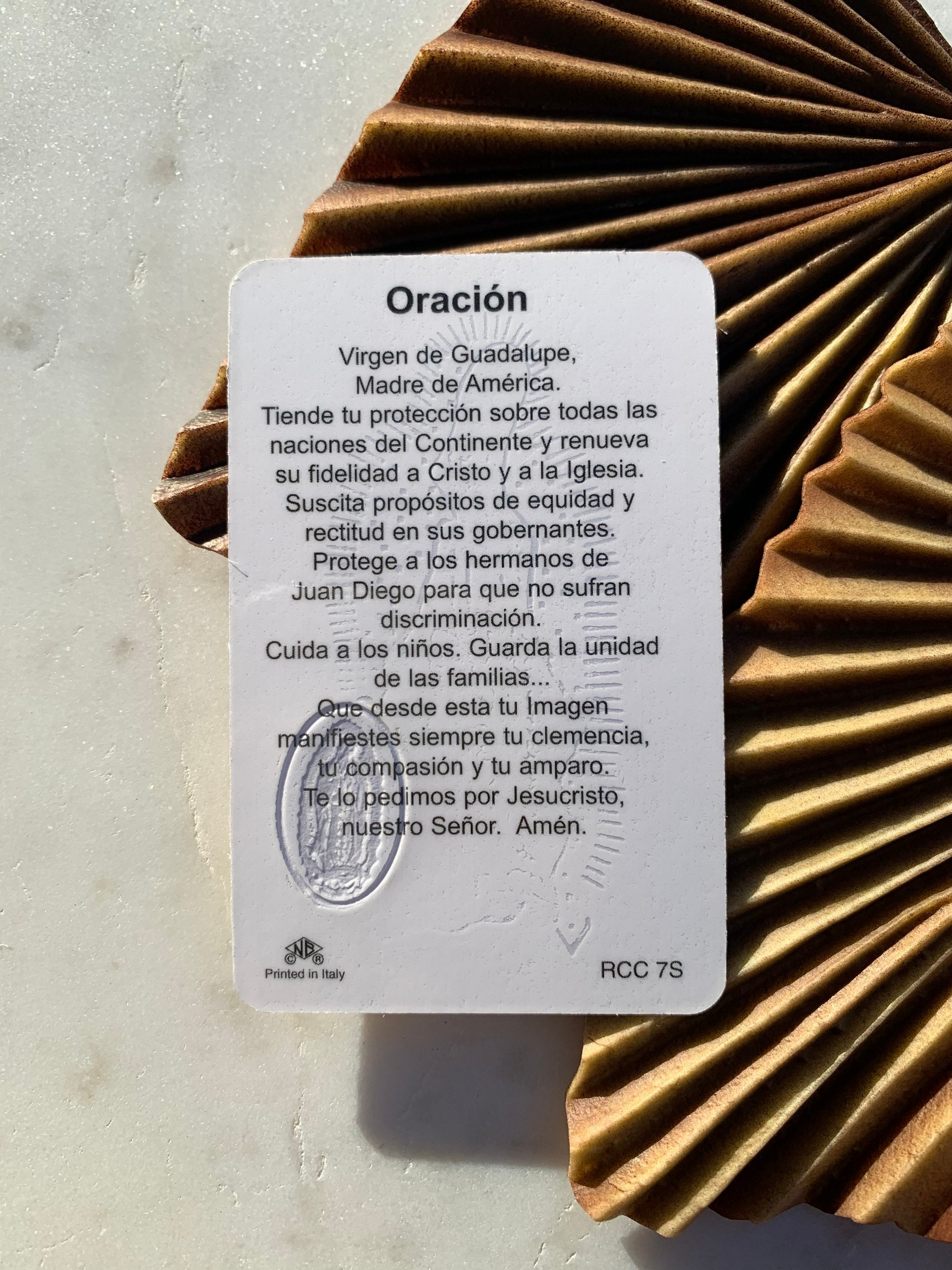 Oracion De La Virgen De Guadalupe Spanish Prayer Card /prayer Card / Wallet Size Prayer Card in ...