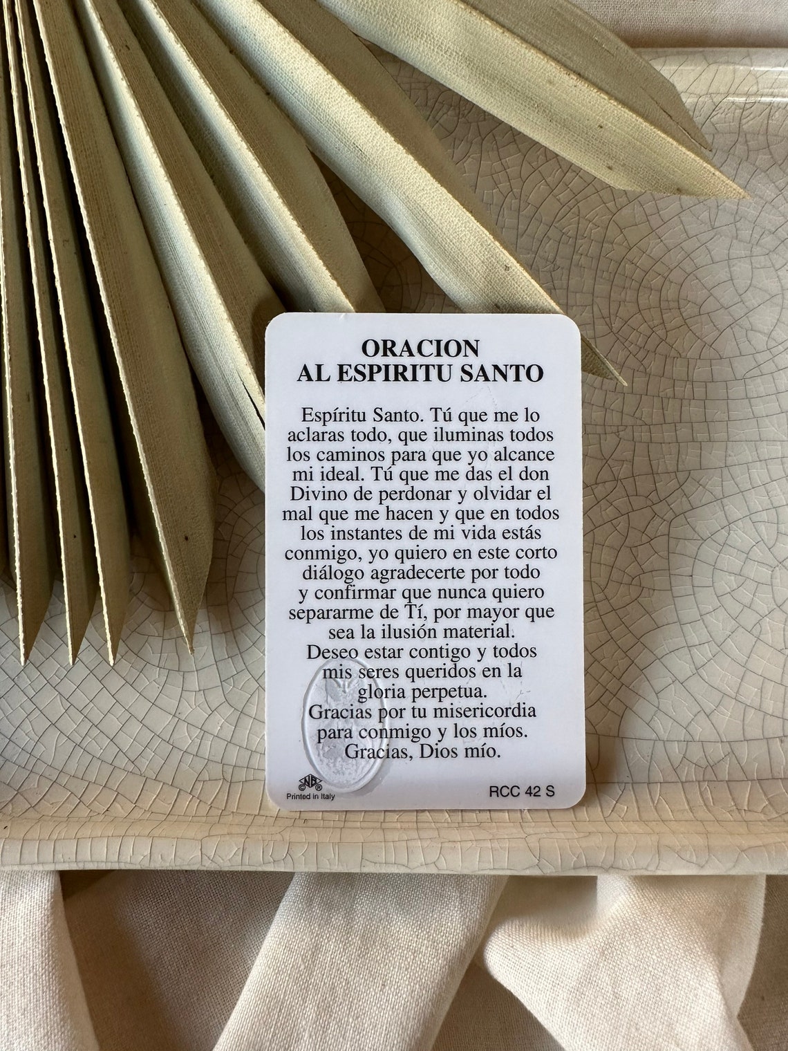 Oracion a El Espíritu Santo Spanish Prayer Card /prayer Card / Wallet ...