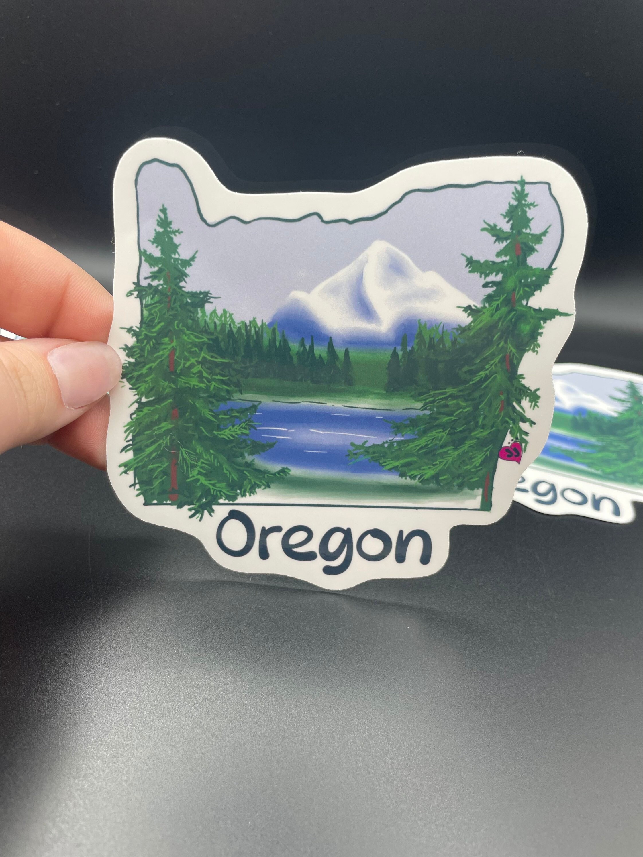 Oregon State Outline Sticker - Mount Hood - Etsy