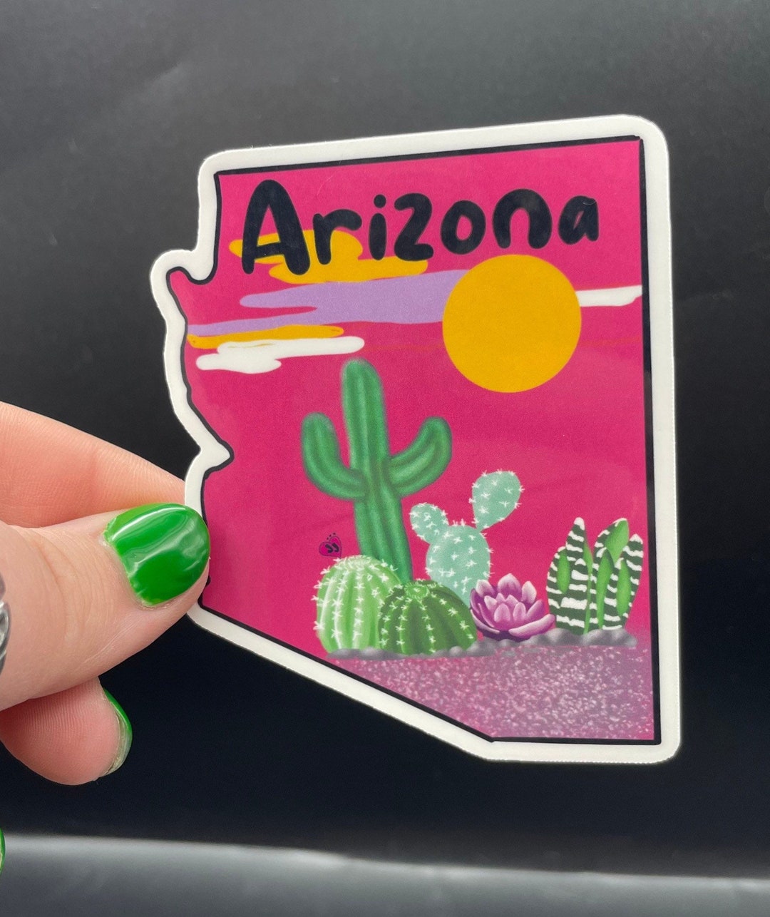 Arizona State Outline Sticker - Pink - Etsy