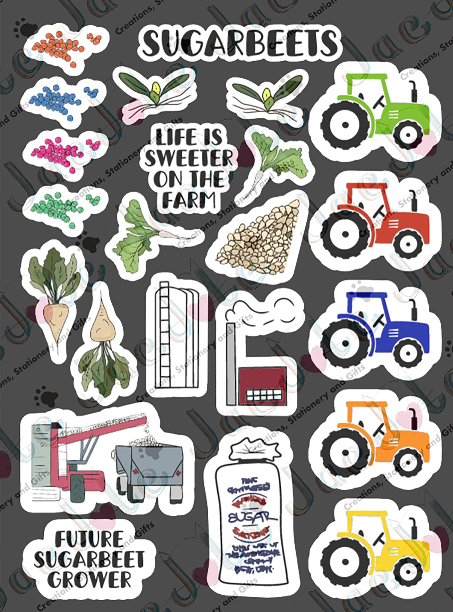 Sugar Beet Farm Kids Sticker Page - Etsy