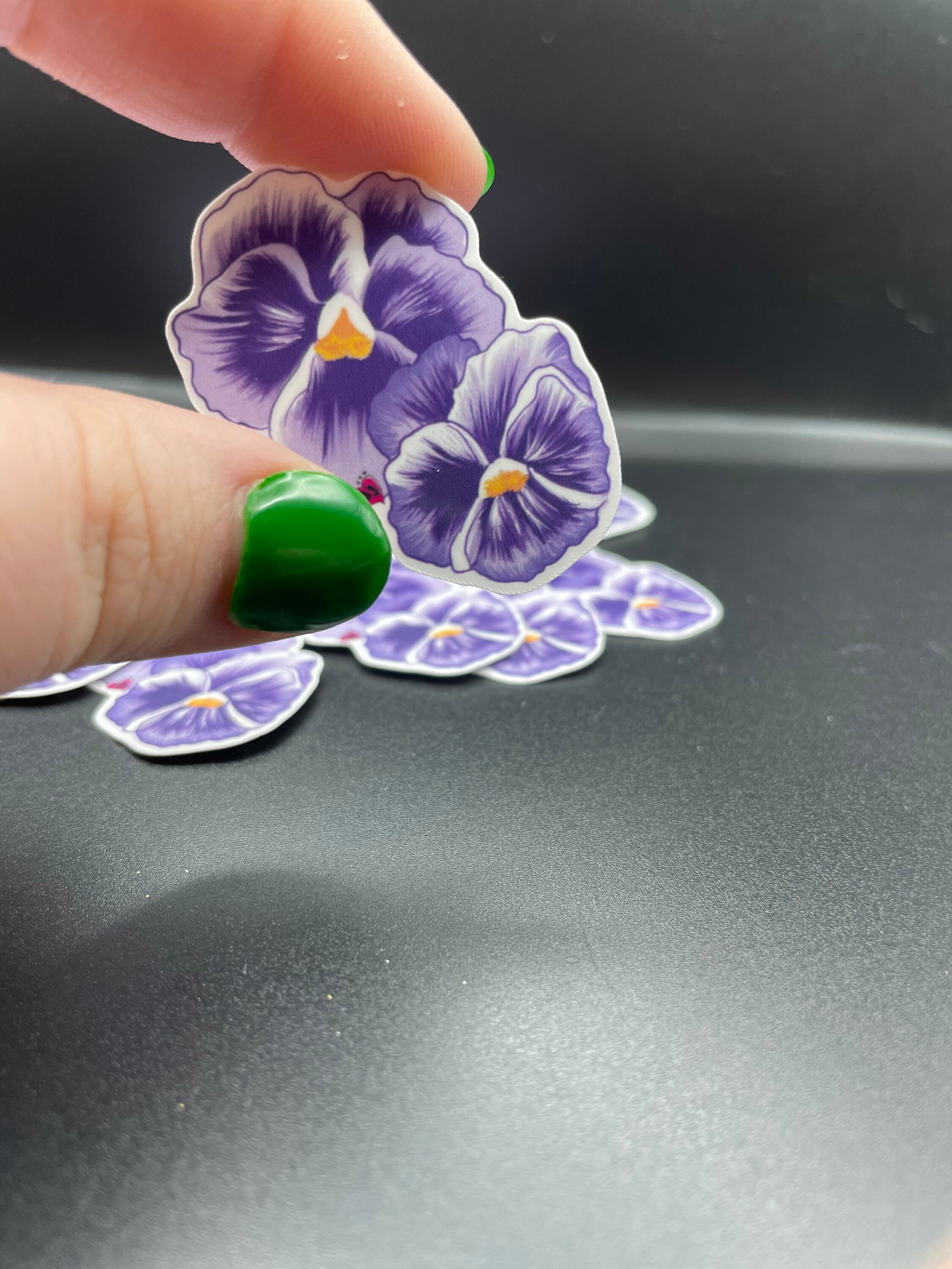Purple Pansy Sticker - Etsy