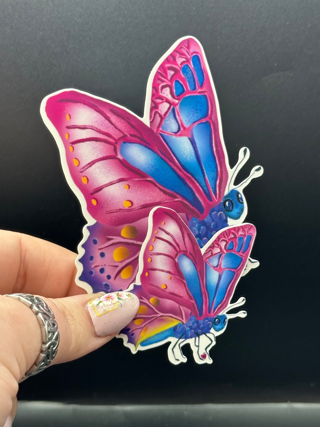Butterfly Sticker - Pink Blue and Purple Berry Medley - Etsy