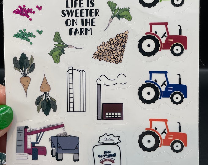Sugar Beet Farm Kids Sticker Page - Etsy
