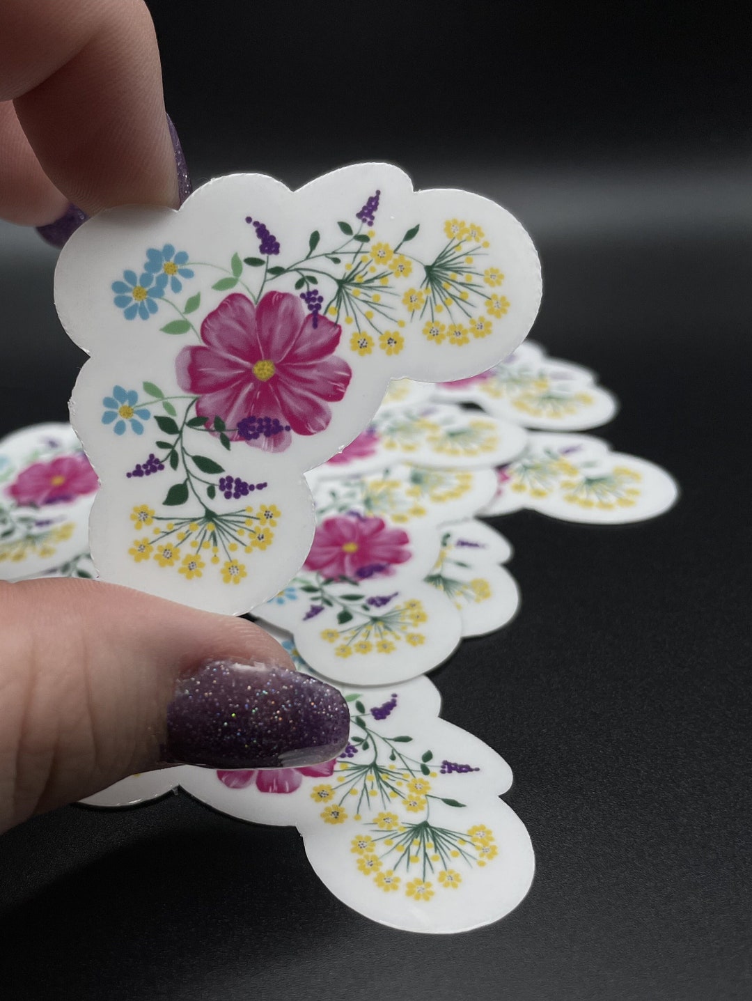 Clear Floral Sticker - Wild Flower Corner (SMALL) - Etsy