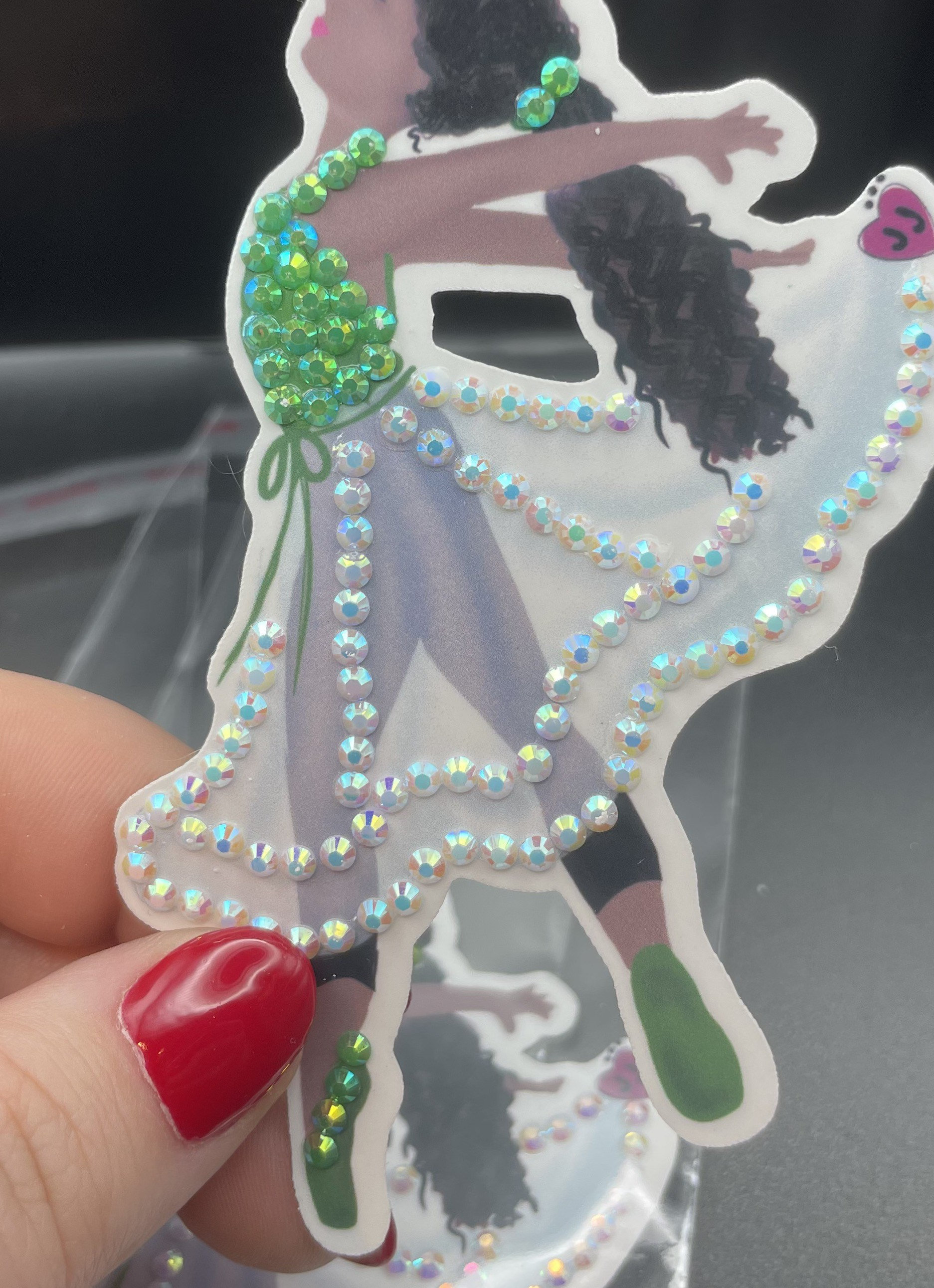 Ballerina Sticker - Green & Sheer - Etsy