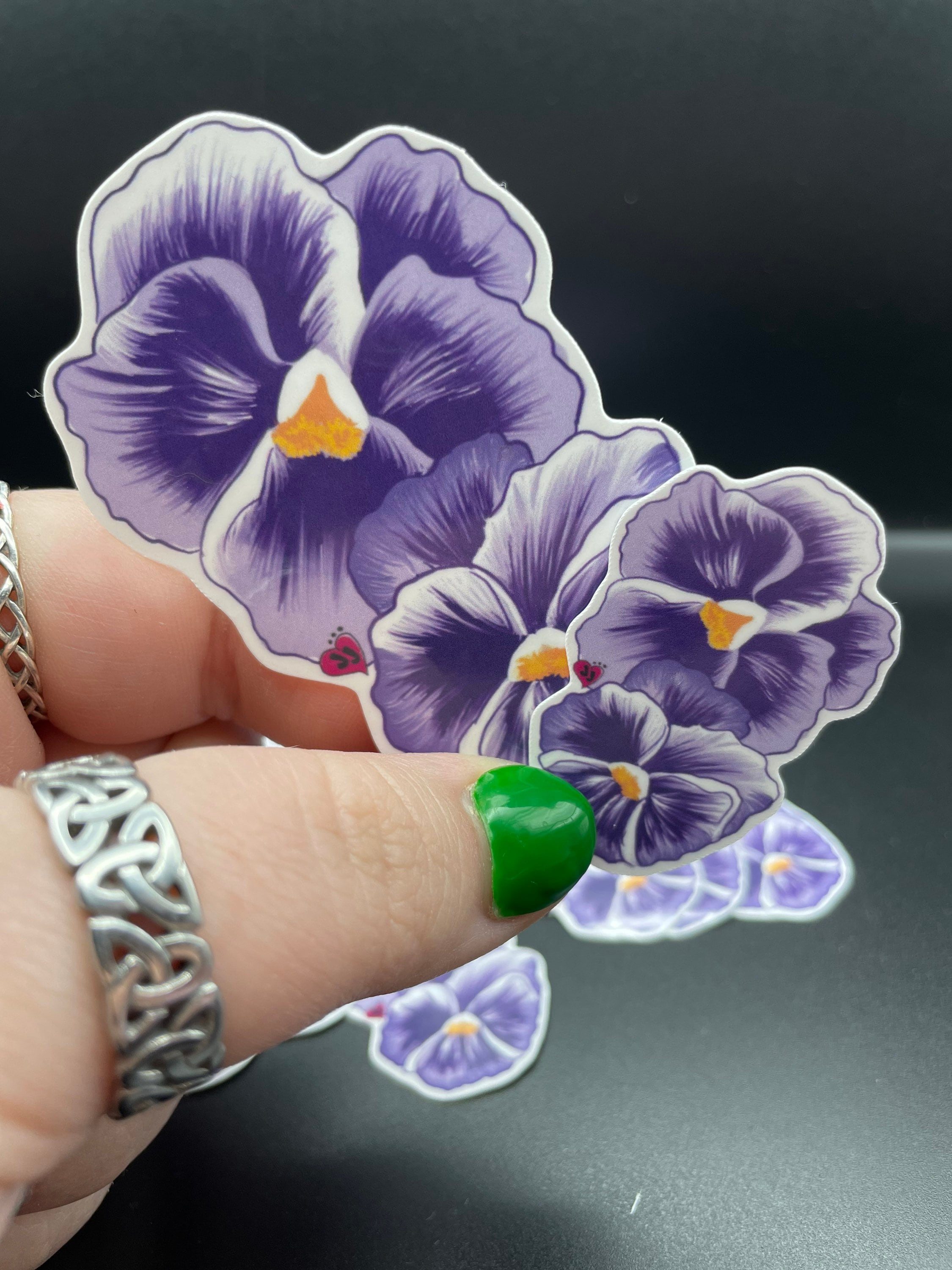 Purple Pansy Sticker - Etsy