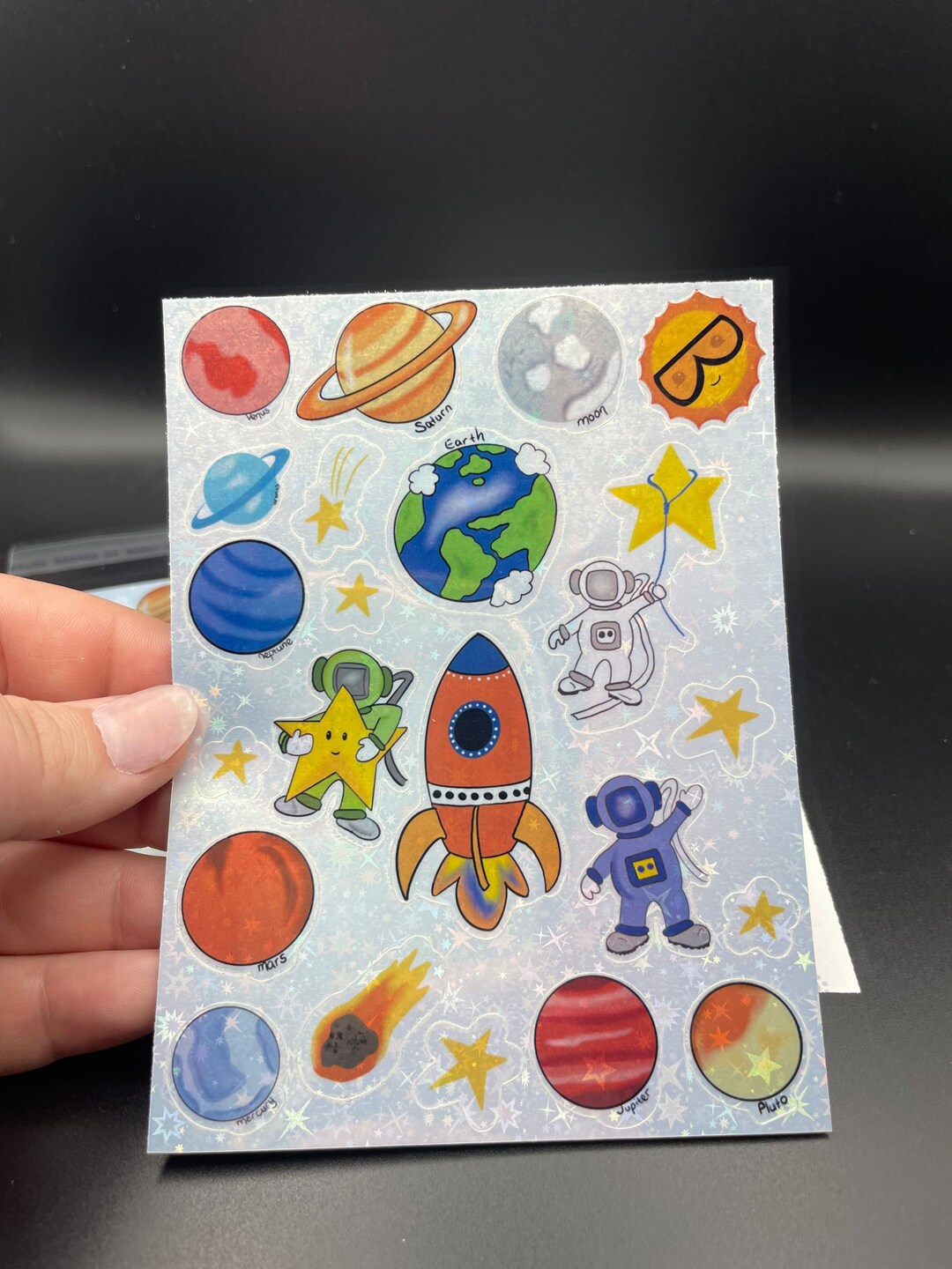 Holographic Space Stickers - Etsy