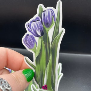 Purple Tulip Sticker - Etsy