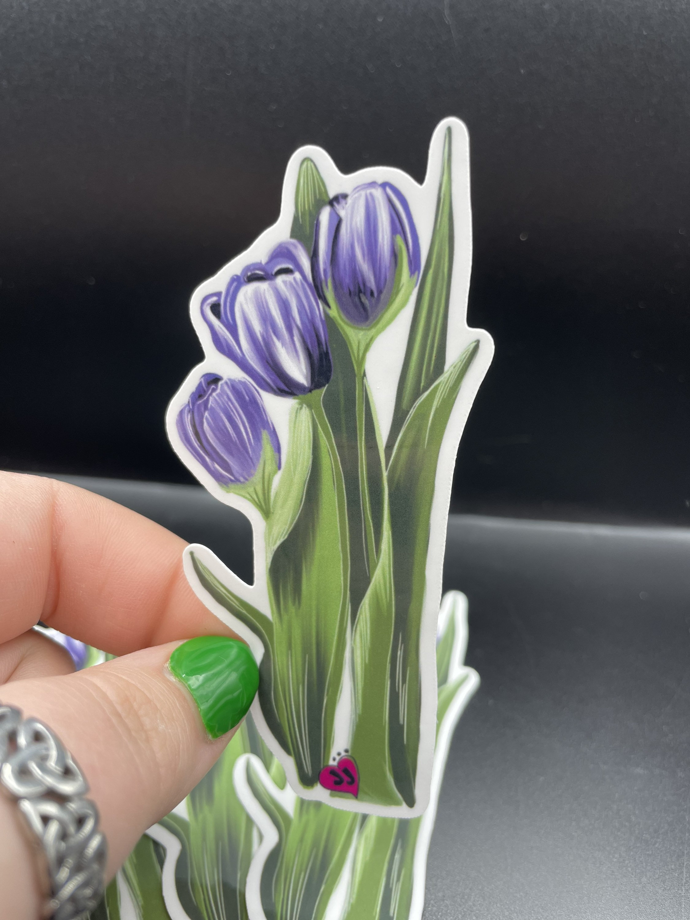 Purple Tulip Sticker - Etsy
