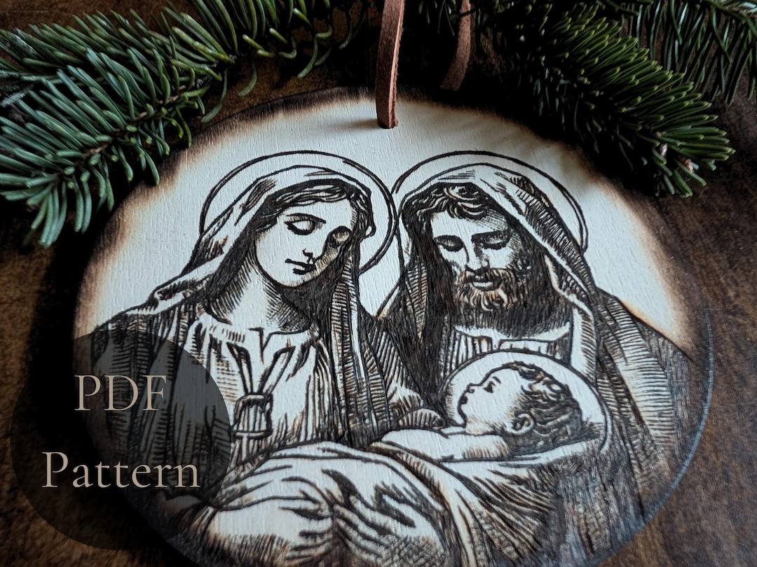 Nativity Pyrography Woodburning PDF Pattern Stencil for Christmas ...