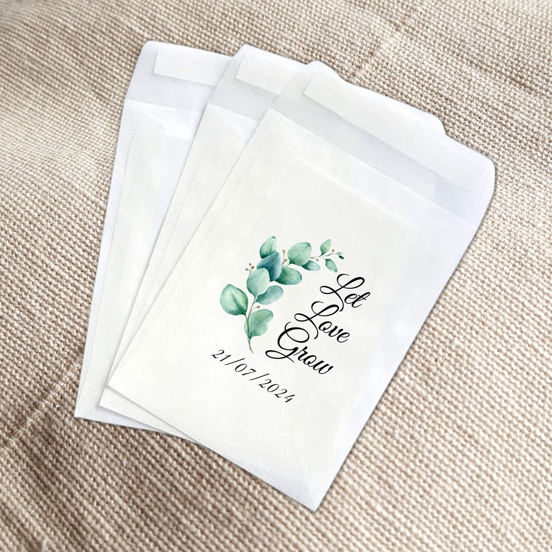 Glassine Wedding Favor Bags, Cookie Bags for Wedding, Biodegradable ...