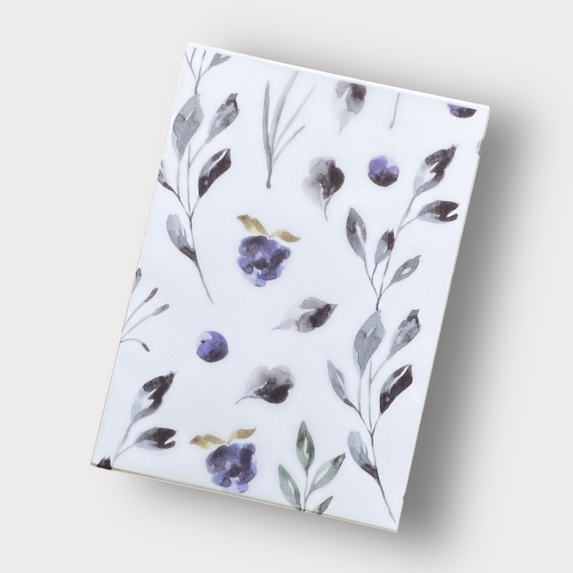 Blue Floral Vellum Wedding Invitations Cover 5x7, Flower Vellum Wedding ...