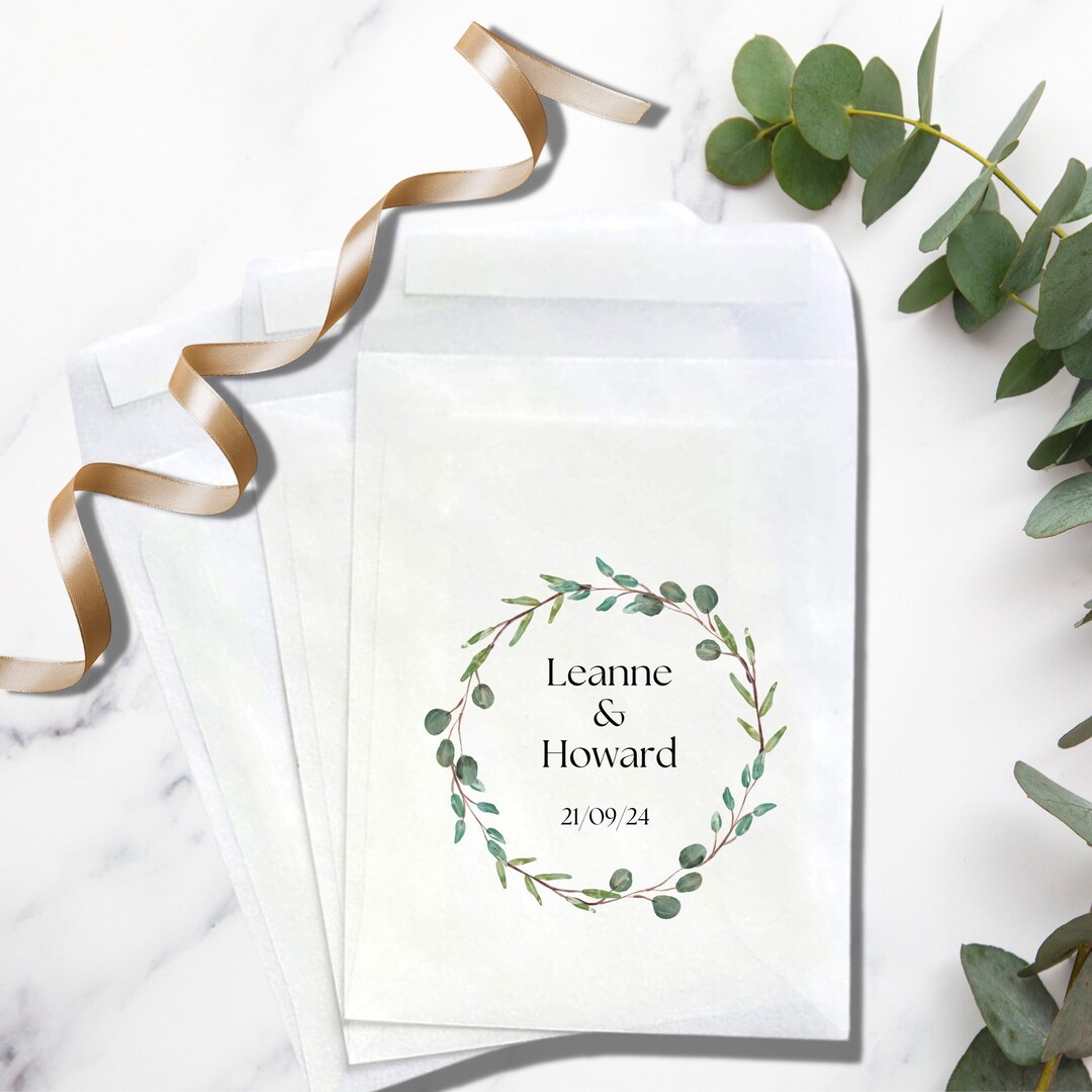 Personalized Confetti Packets, Glassine Wedding Favors, Biodegradable ...