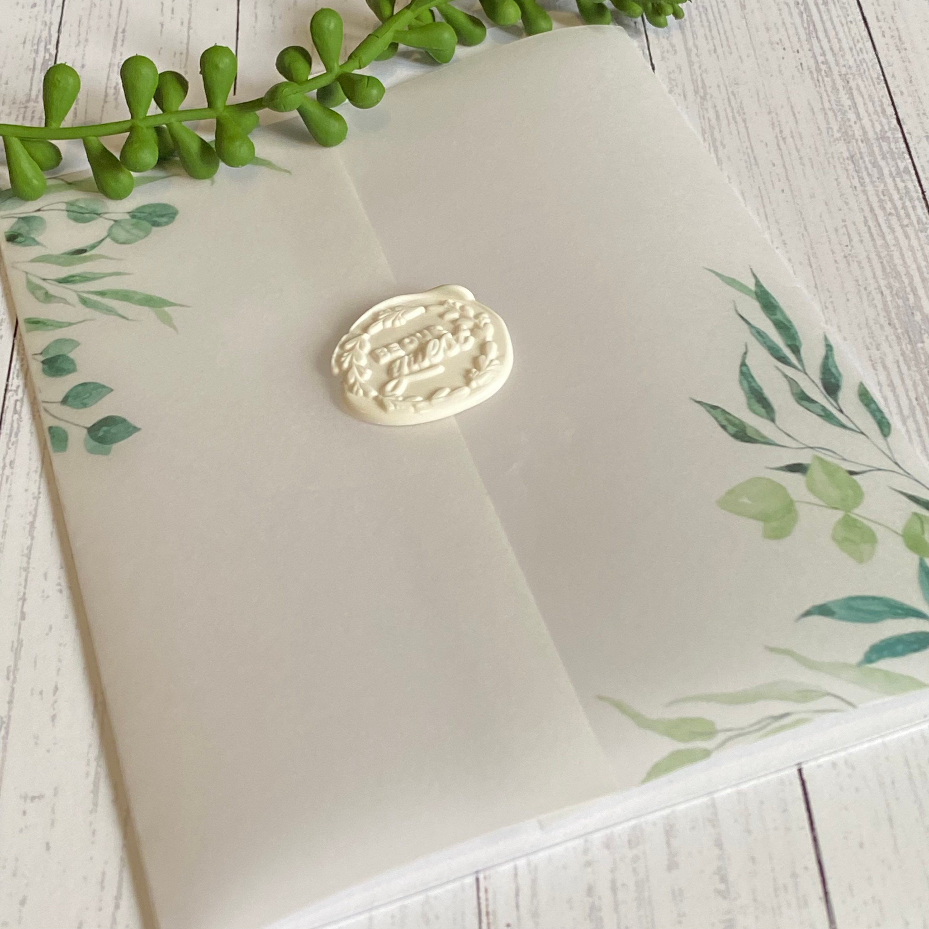 Vellum Jacket Wedding Invitations 5x7,greenery Printed Vellum Wedding ...