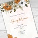 Rust Wedding Invitations With Envelopes and Rsvp, Autumn Wedding ...
