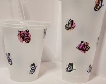 Color Changing Cups Cold Cups Butterfly Cold Cup Butterfly - Etsy