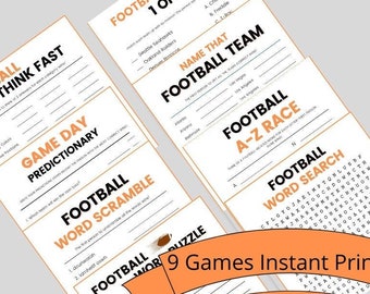 Football Party Games Instant Download. Tailgate Games . NFL Games ...