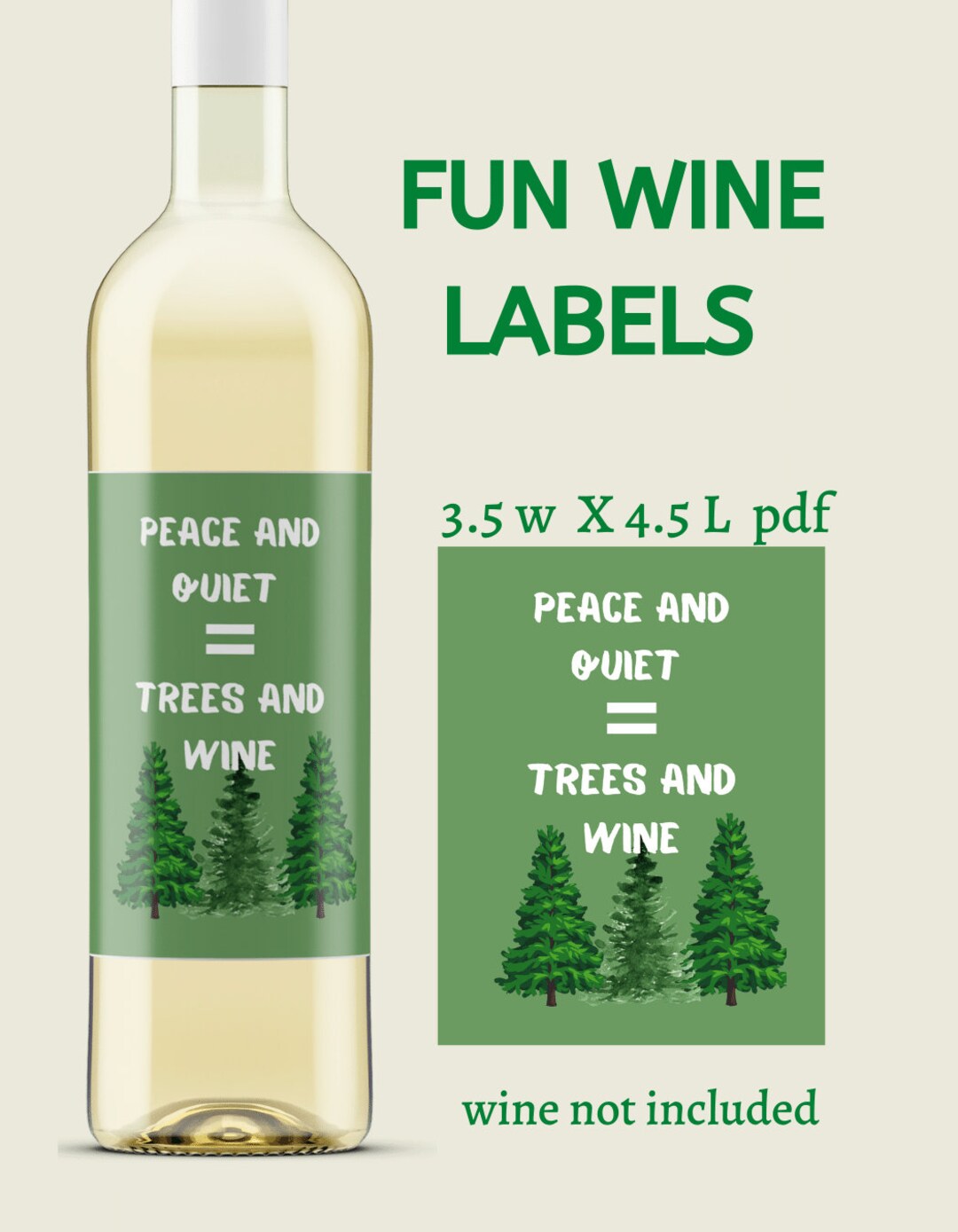 Printable Wine Labels Evergreen Gift Ideas for Him Perfect Gifts for ...