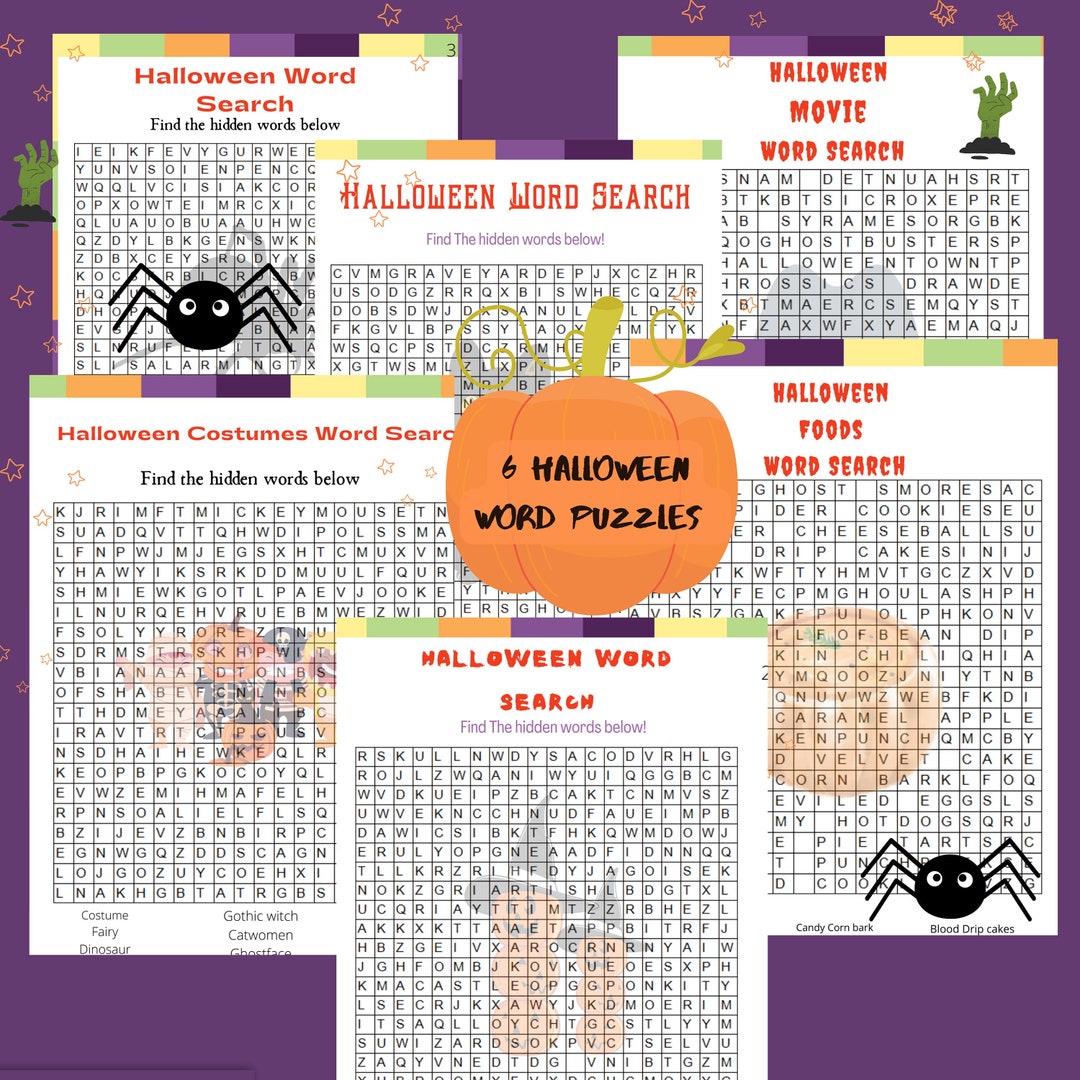 Halloween Word Search Printable | Halloween Party Games | Autumn Games ...