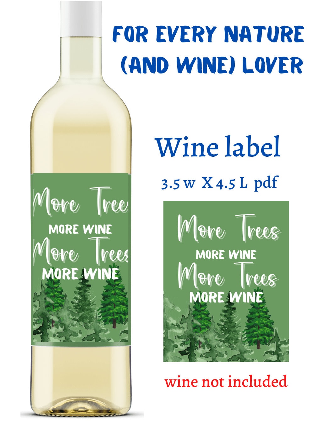 Printable Wine Labels Evergreen Gift Ideas for Him Perfect Gifts for ...