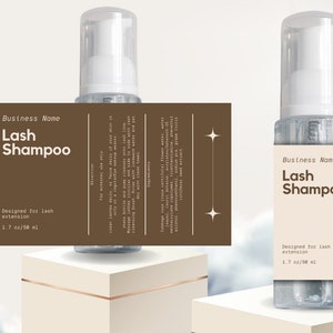 Printable Lash Shampoo Sticker Label Template - Editable PDF for DIY ...