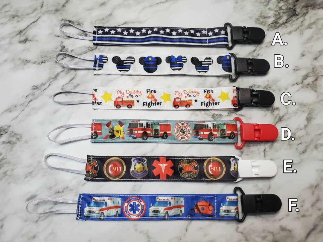 Pacifier Clip/ Baby Shower Gift / Fabric Pacifier Clip / Handmade Baby ...