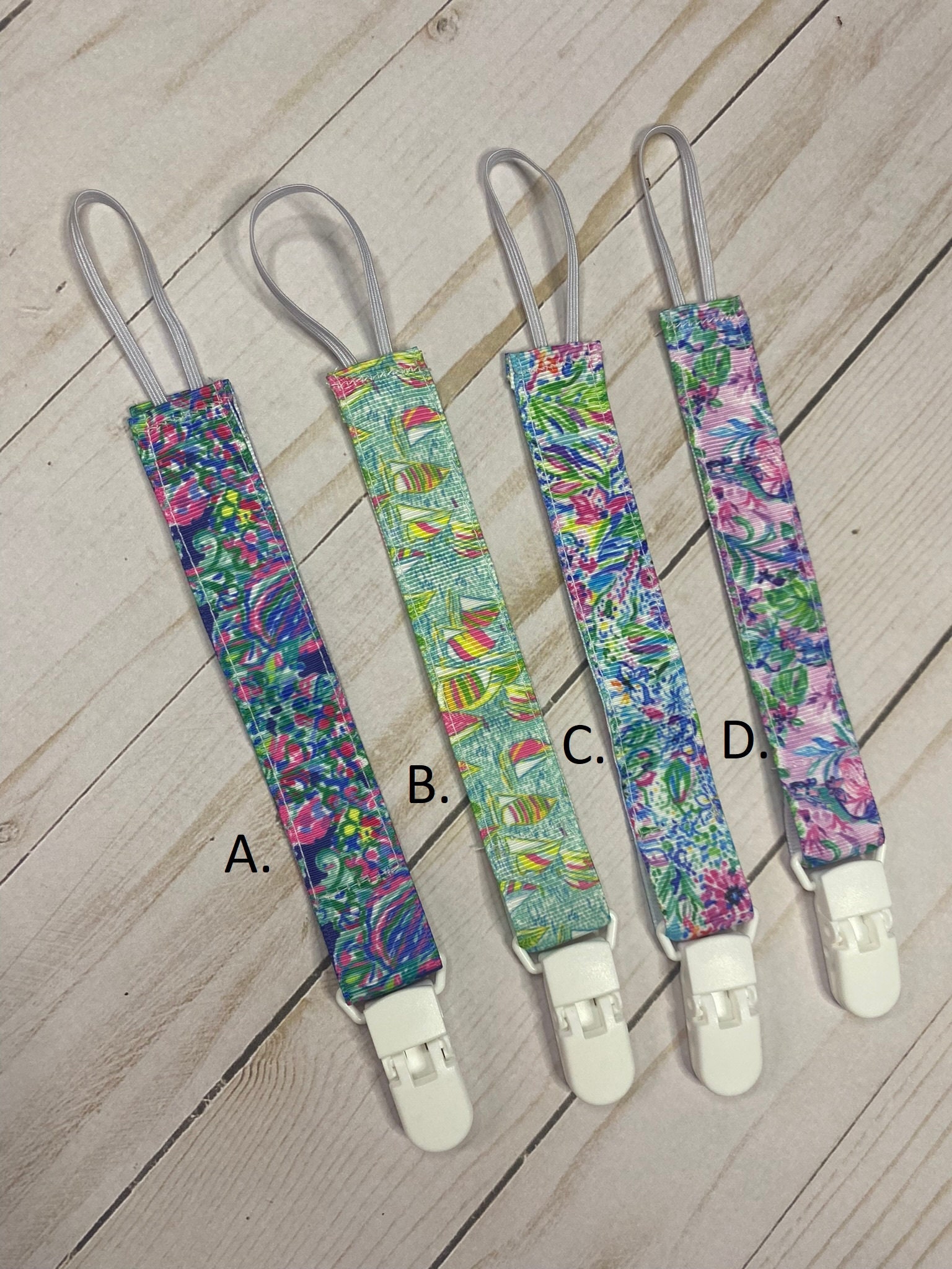 Lilly Inspired Pacifier Clip/ Baby Shower Gift / Fabric - Etsy